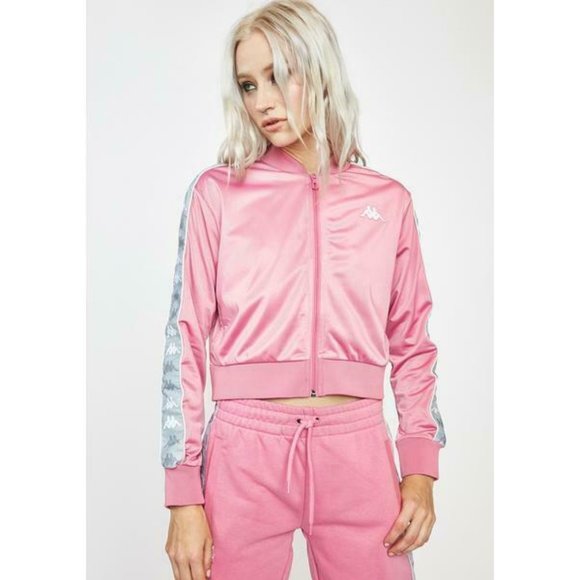 Kappa | Jackets & Coats | Kappa Banda Ponce Pink Gray Track Jacket Xl ...